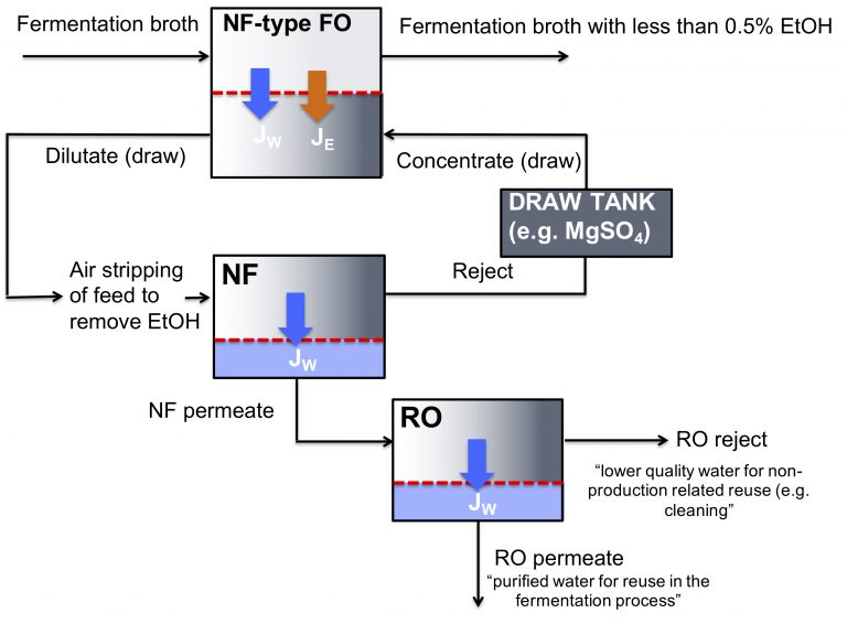 Continuous ethanol removal from fermentation broths - SideStroem